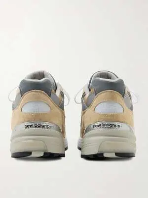 NEW BALANCE 992 Rubber-trimmed Suede And Mesh Sneakers