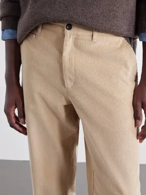 Portuguese Flannel Straight-leg Corduroy Trousers