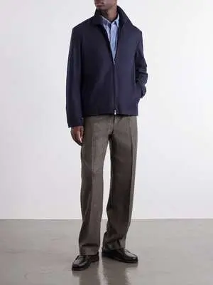 Sunspel Boiled Wool Bomber Jacket