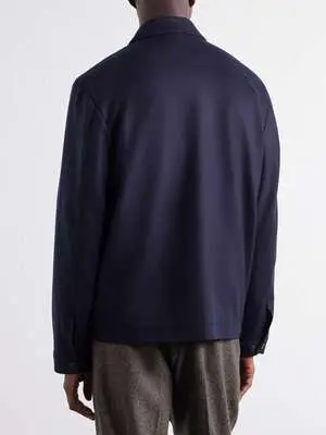 Sunspel Boiled Wool Bomber Jacket