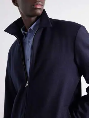 Sunspel Boiled Wool Bomber Jacket