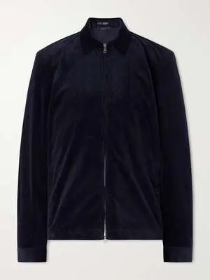 Sunspel Cotton-blend Corduroy Blouson Jacket - Navy