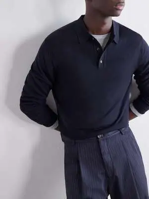 SLOWEAR Zanone Slim-fit Flexwool Polo Shirt