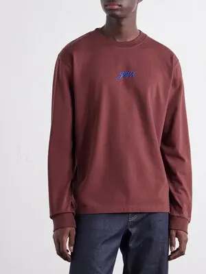 JW Anderson Logo-embroidered Cotton-jersey T-shirt