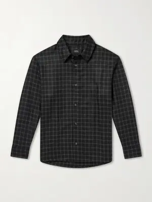 A.p.c. Bobby Checked Wool-blend Twill Shirt