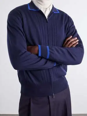 John Smedley Albie Merino Wool Zip-up Cardigan