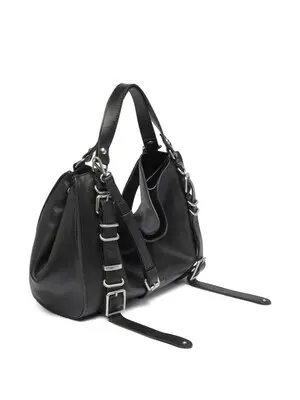 DIESEL® D-one Medium Leather Handbag - Black
