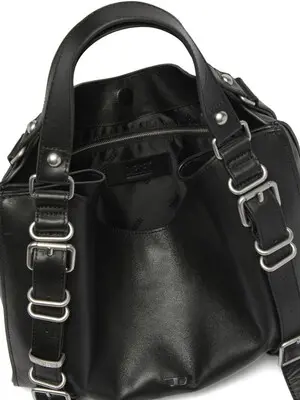 DIESEL® D-one Medium Leather Handbag - Black