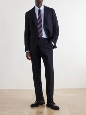Mr P. Slim-fit Pinstriped Wool-fresco Blazer