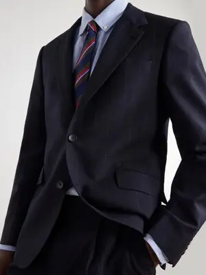 Mr P. Slim-fit Pinstriped Wool-fresco Blazer
