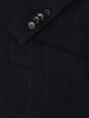 Mr P. Slim-fit Pinstriped Wool-fresco Blazer