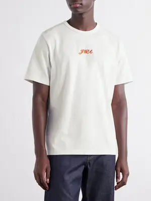 JW Anderson Logo-embroidered Cotton-jersey T-shirt