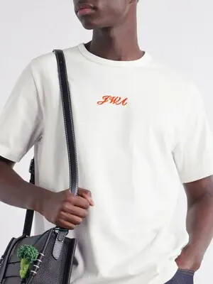 JW Anderson Logo-embroidered Cotton-jersey T-shirt