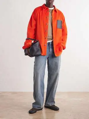 Loewe Leather-trimmed Cotton-corduroy Overshirt