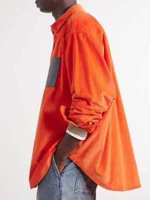 Loewe Leather-trimmed Cotton-corduroy Overshirt