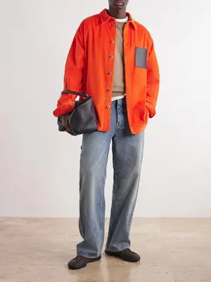 Loewe Leather-trimmed Cotton-corduroy Overshirt
