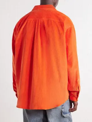 Loewe Leather-trimmed Cotton-corduroy Overshirt