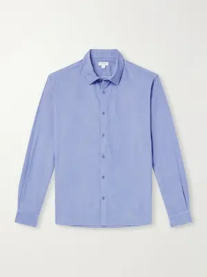 Sunspel Cotton-corduroy Shirt - Blue