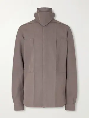 Rick Owens Virgin Wool Drill Overshirt - Gray