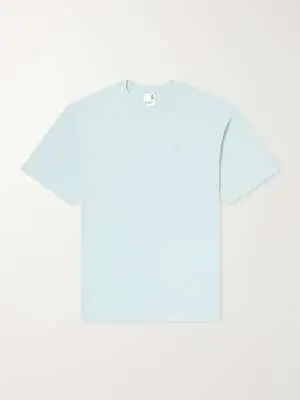 On Logo-embroidered Organic Cotton T-shirt - Blue