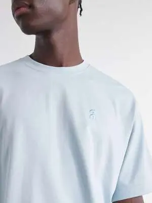 On Logo-embroidered Organic Cotton T-shirt - Blue