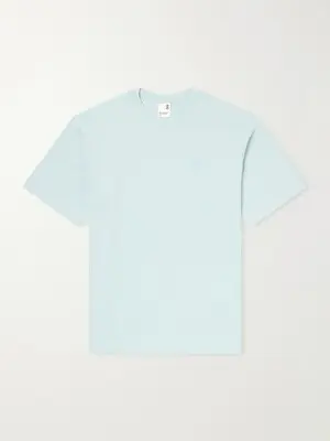On Logo-embroidered Organic Cotton T-shirt - Blue