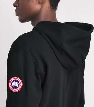 Canada Goose Organic Cotton Zip-up Hoodie With Embroidered Logo