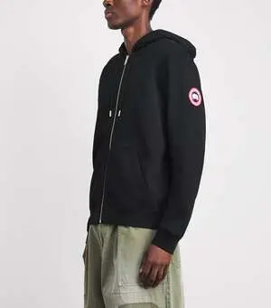 Canada Goose Organic Cotton Zip-up Hoodie With Embroidered Logo