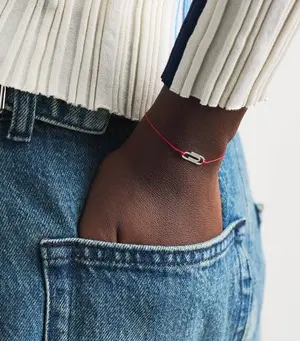 REDLINE White Gold And Diamond Trombone Bracelet