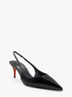 CHRISTIAN LOUBOUTIN Miss Z Patent Leather Slingback - Black