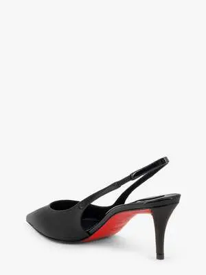 CHRISTIAN LOUBOUTIN Miss Z Patent Leather Slingback - Black