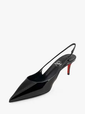 CHRISTIAN LOUBOUTIN Miss Z Patent Leather Slingback - Black
