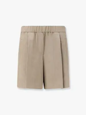 Brunello Cucinelli Viscose And Linen Blend Bermuda Shorts