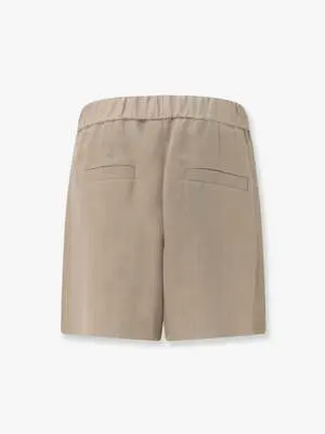 Brunello Cucinelli Viscose And Linen Blend Bermuda Shorts