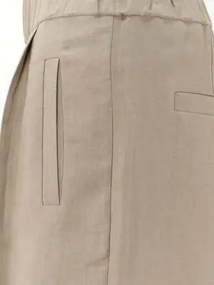 Brunello Cucinelli Viscose And Linen Blend Bermuda Shorts