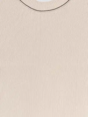 Brunello Cucinelli Stretch Cotton Ribbed Tank Top