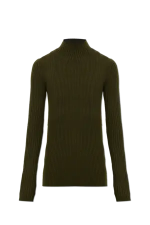 Victoria Beckham Ribbed Wool Turtleneck Top