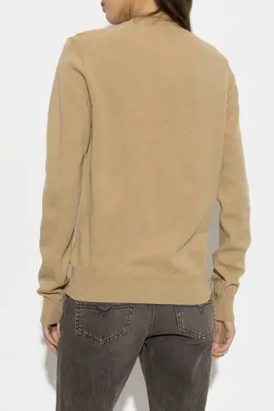 Play Comme Des Garcon Wool Cardigan With Logo Patch