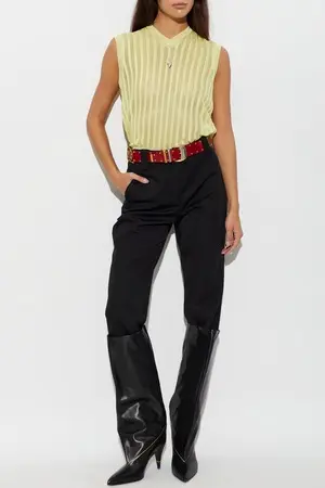 Versace Wool Pleated Trousers