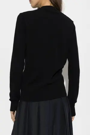 Play Comme Des Garcon Wool Cardigan With Logo Patch