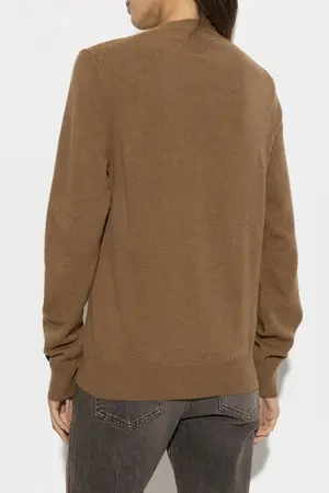 Play Comme Des Garcon Wool Cardigan With Logo Patch