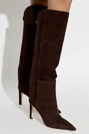 JIMMY CHOO Alizze Suede Knee-high Stiletto Boots