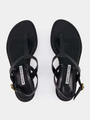 Manolo Blahnik Open-toed Flat Sandals
