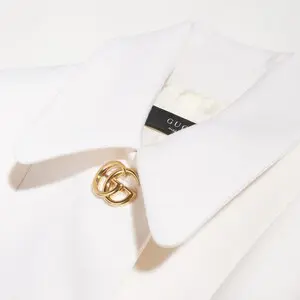 Gucci Wool Natté Coat With Double G Button