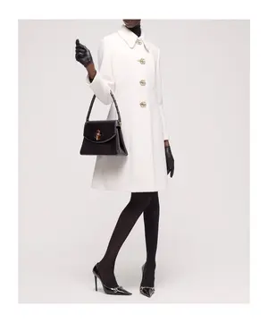 Gucci Wool Natté Coat With Double G Button
