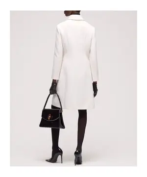 Gucci Wool Natté Coat With Double G Button