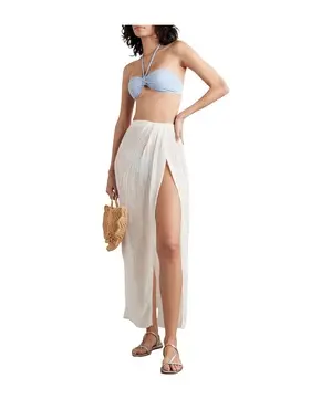 Lisa Marie Fernandez Lightweight Pleated Linen-blend Maxi Dress