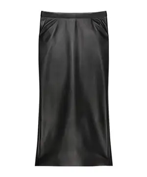 Givenchy Midi Kickback Skirt In Nappa Leather