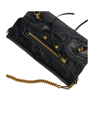Balenciaga Le City Clutch With Chain