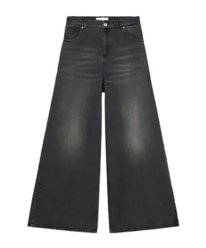 Blumarine Whiskering-effect Jeans - Grey